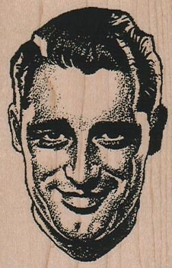 Handsome Man 2 1/4 x 3 1/4" Rubber Stamp, Man Stamp, People Stamp | eBay