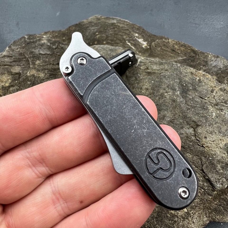 VORTEK PYGMY Small D2 Cleaver Blade Folding Keychain EDC Lite Flip ...