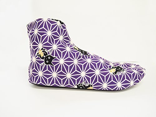 Japanese Traditional Tabi Socks Flip Flop Kimono Kohaze Purple Cat US ...