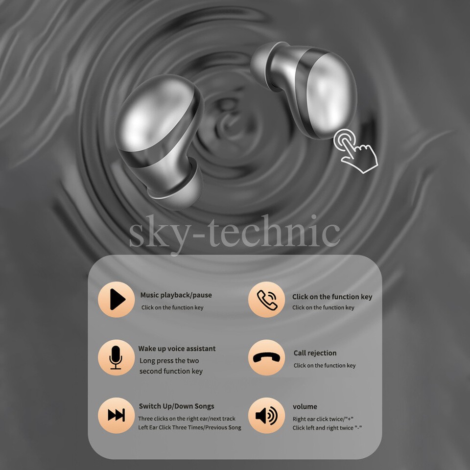 Wireless TWS Earbuds Bluetooth 5.3 Invisible Sleep Earphones Mini In ...