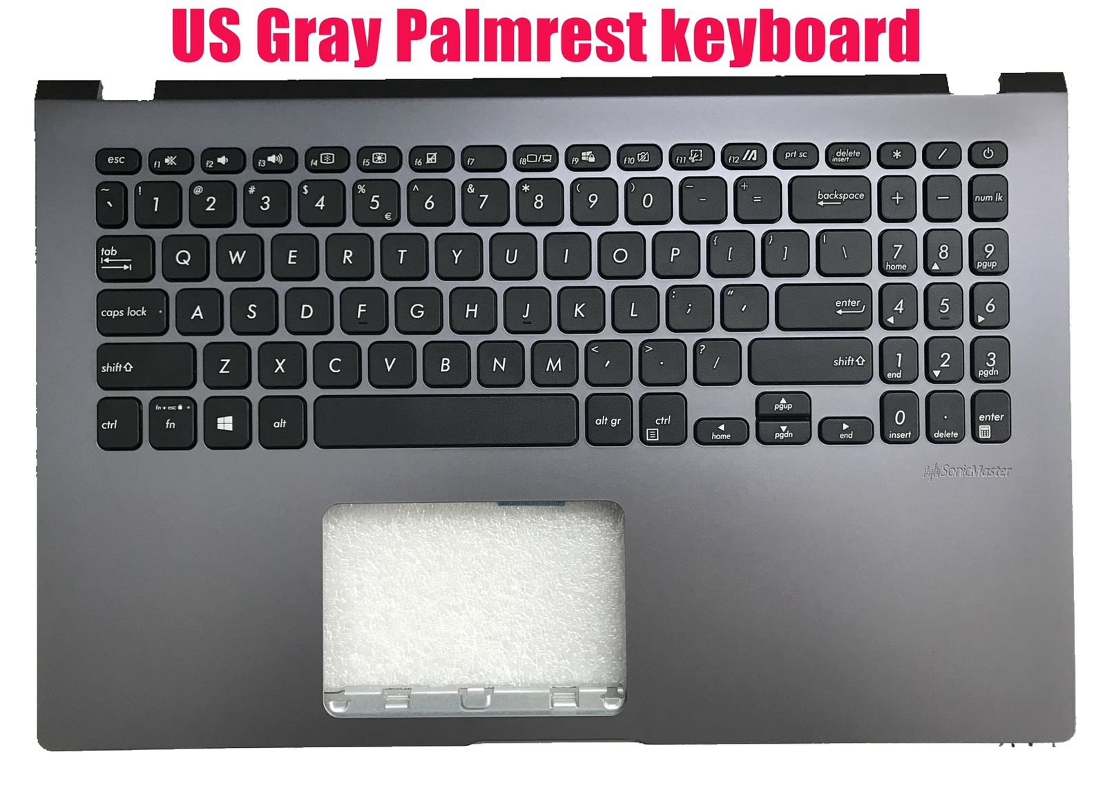 US Gray Palmrest keyboard for Asus X509 M509 D509 90NB0MZ2-R33US0 | eBay
