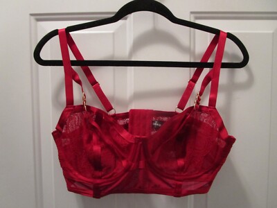 TORRID RED LACE UNDERWIRE STRAPPY LONGLINE BRA NEW | eBay
