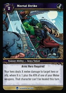 Mortal Strike - Heroes of Azeroth - World of Warcraft TCG | eBay