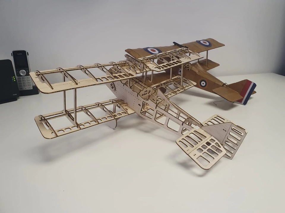 Henson's Flying Machines Se5a 22 inch Laser-Cut [FREE-FLIGHT] Balsa Kit ...