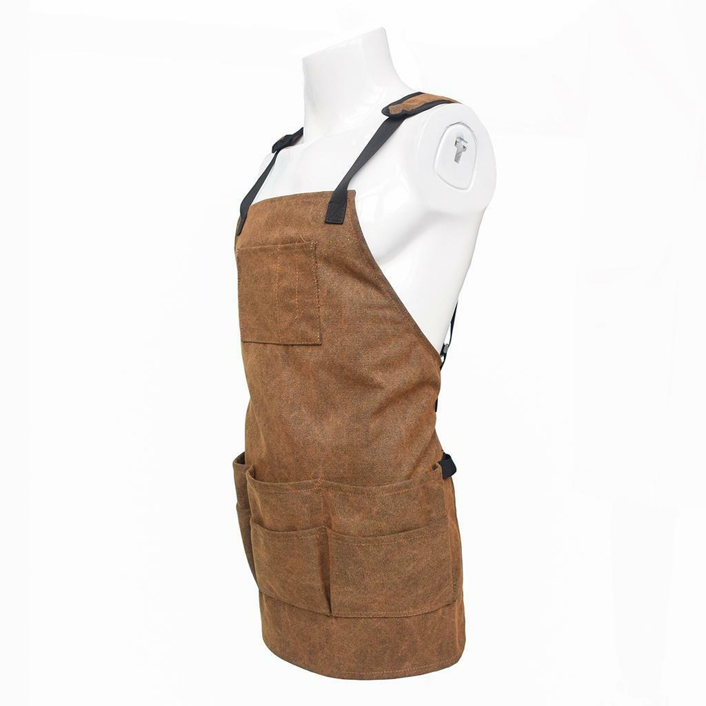 Utility Canvas Bib Apron Machinist Pockets Tools Woodwork Aprons | eBay