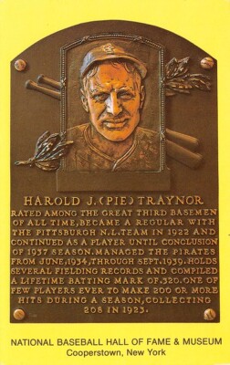 Harold J Pie Traynor National Baseball Hall of Fame & Museum | eBay