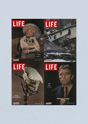 Life Magazine Lot of 4 Full Month April 1964 3, 10, 17, 24 Civil Rights ...