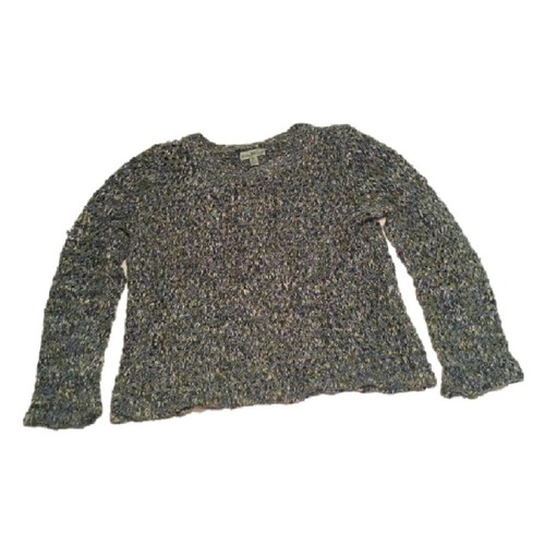 Windi River sweater Women's XL blue open knit green purple aqua ...