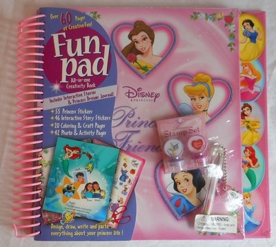 DISNEY PRINCESS FUN PAD All in One Creativity ACTIVITY BOOK NEW ...