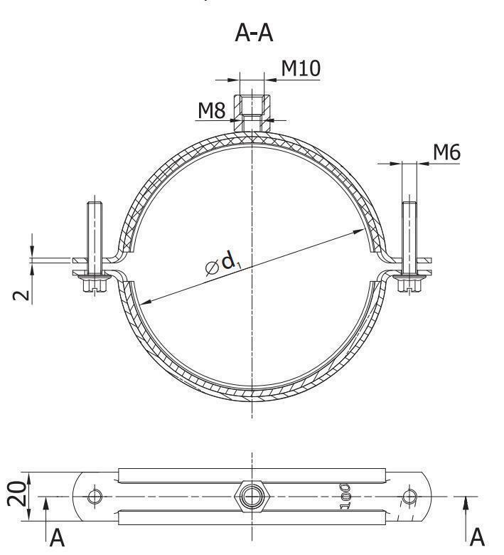 2 Stück Rohrschelle mit Gummieinlage 80-400 mm Schellen Schelle Alle ...
