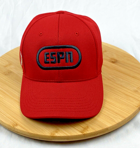 ESPN Hat Embroidered Red fitted baseball cap Top Of The World sports ...