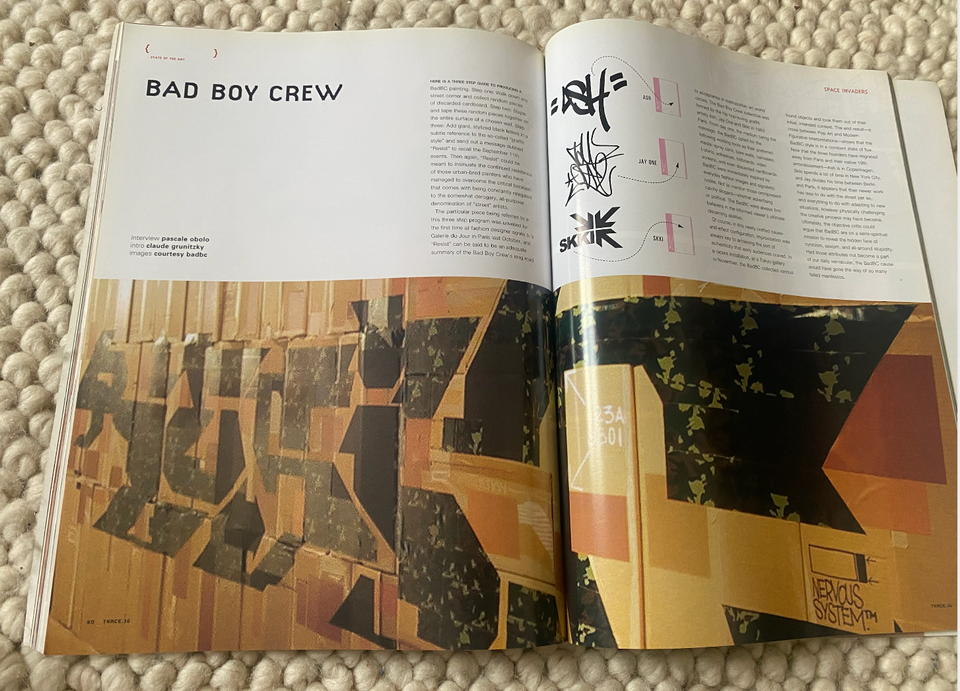 TRACE magazine The Art Issue- Tweet/ Bobbito/ BAD BOY CREW 2002/ no36 ...