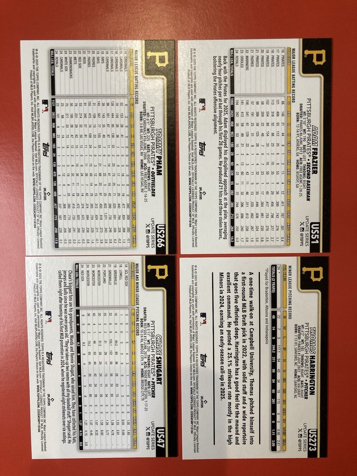 2025 Topps Update 4 Card Lot Cardinals Svanson RC Rookie Herrera Baker ...