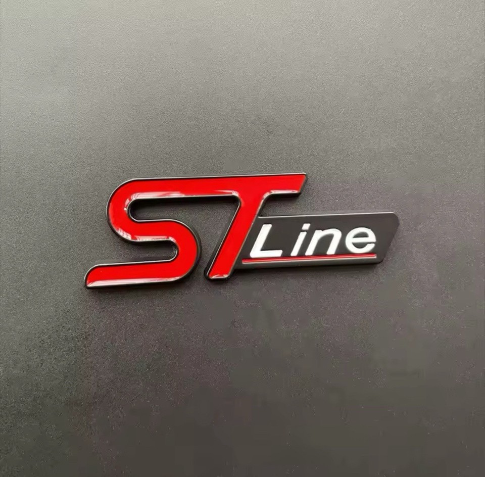 Ford ST Line Badge Red / Black For Focus Kuga Puma Fiesta Performance ...