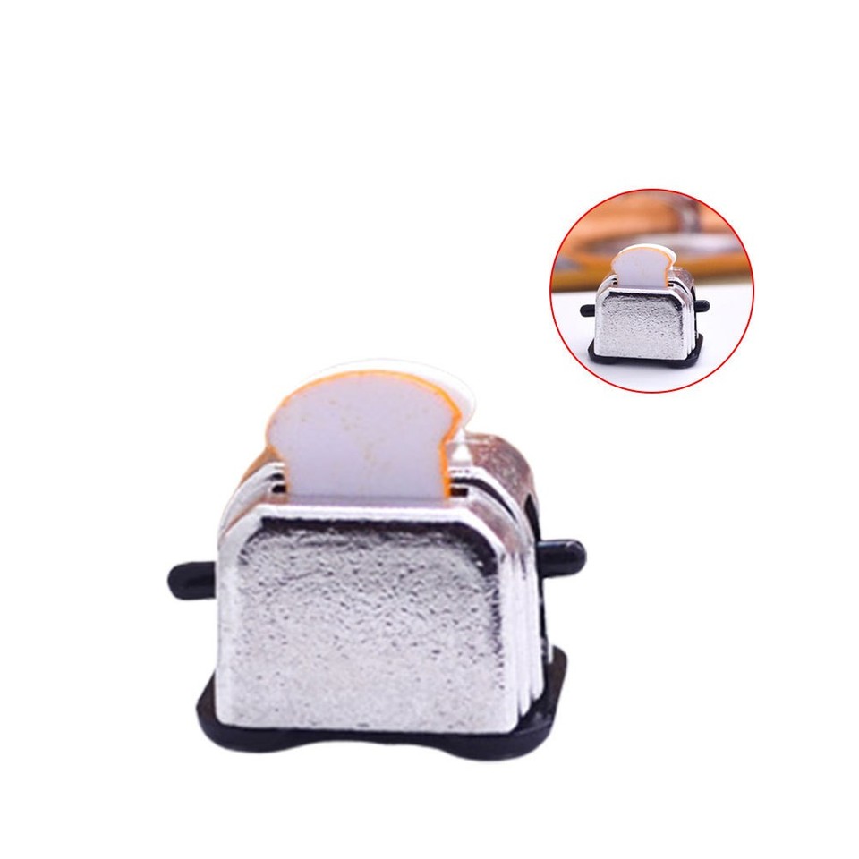 2 Pack Tiny Toaster Mini Bread Maker Dollhouse Kitchen Baking ...
