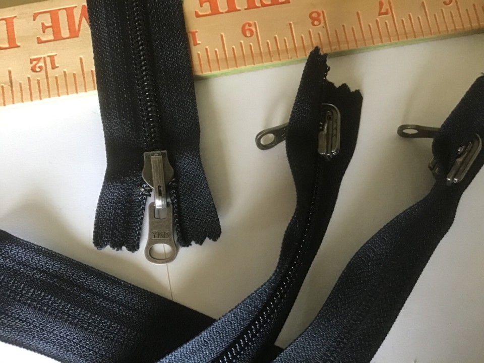 ykk zippers, 14” black, reversible pull 5N, closed end, 4 for $6.00 ...