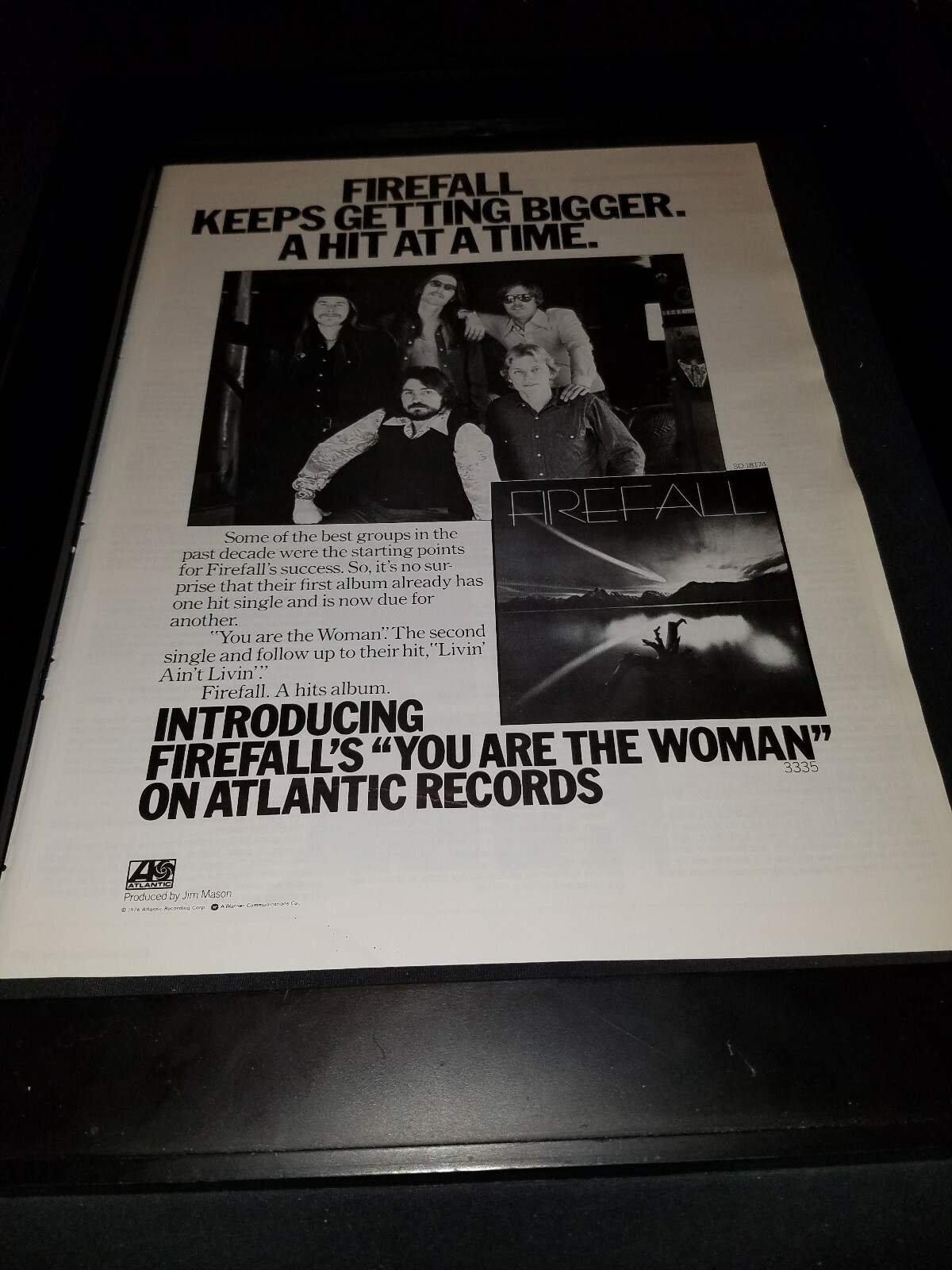 Firefall You Are The Woman Rare Original Promo Poster Ad Framed! | eBay