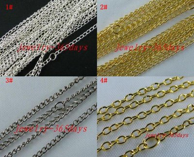 110strands Gold/Silver/Dull Silver Chains Fit Necklace 50cm Findings | eBay