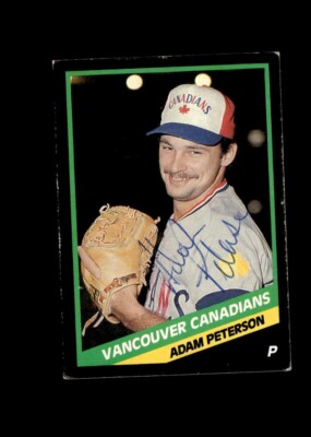 Adam Peterson Vancouver Canadians 1988 CMC authentic autographed card ...
