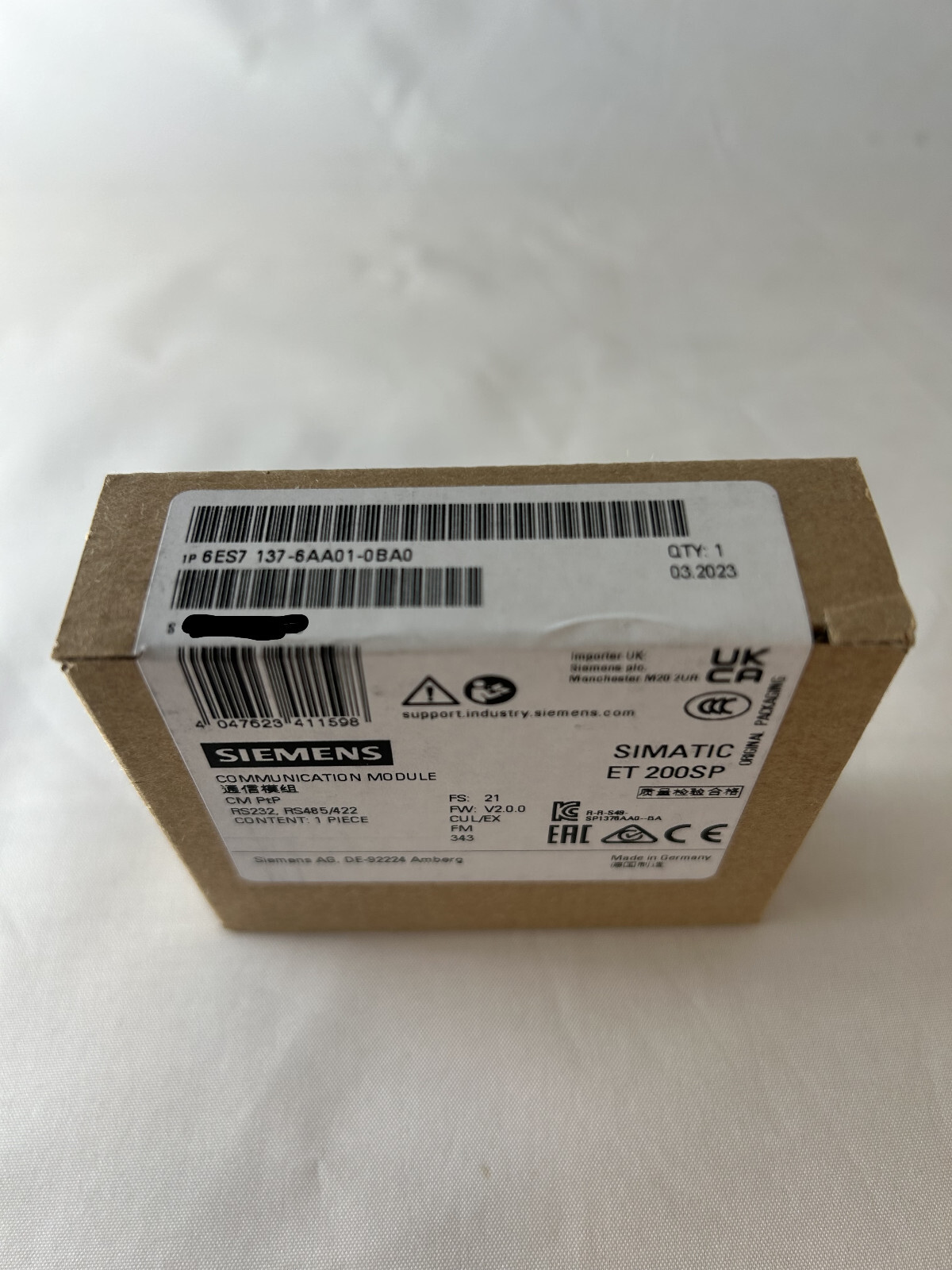 6ES7137-6AA01-0BA0 siemens SIMATIC ET 200SP, CM PTP Kommunikationsmodul ...