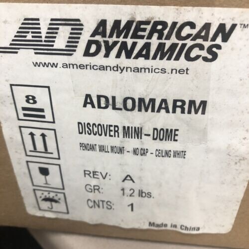 American Dynamics Pendant Wall Mount White, Discover Mini-Dome ADLOMARM ...