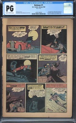 Batman #1 (Page 5 Only) 1st App. The Joker Classic Golden Age DC Comic ...
