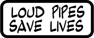 Loud Pipes Save Lives Decal PACK Motorcycle Helmet Vinyl Sticker WHT ...