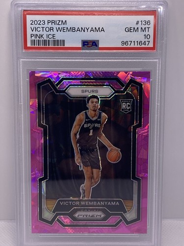 2023-24 Panini Prizm #136 Victor Wemby Wembanyama Pink Ice Rookie RC ...