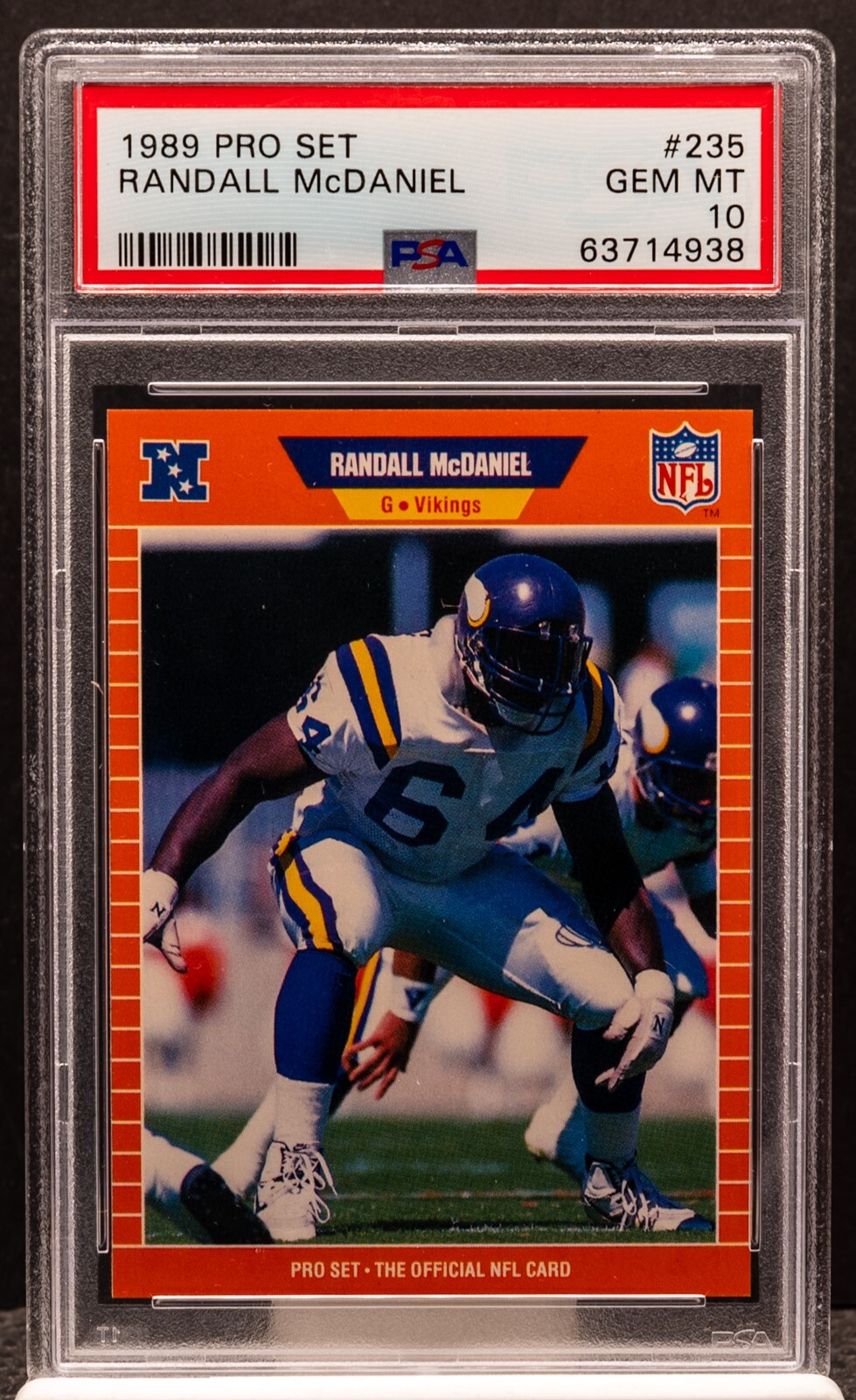 63714938 Randall McDaniel 1989 Pro Set 235 Rookie RC PSA 10 HOF | eBay