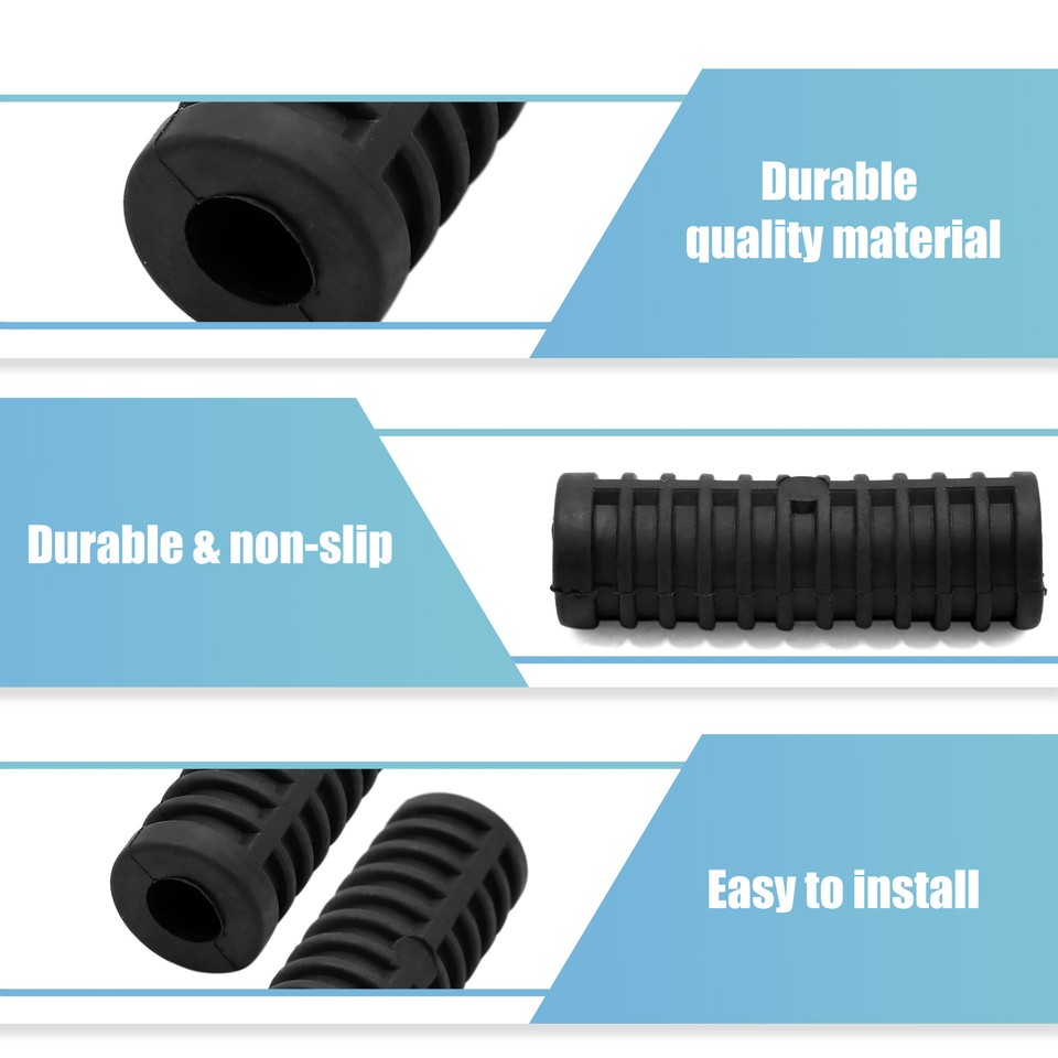 TWO Rubber Nonslip Footrest Pedal Foot Peg Cover Shell Motorcycle ...