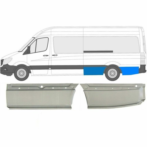 MERCEDES SPRINTER VW CRAFTER 2006- LWB 4x Tôle de réparation Arrière ...