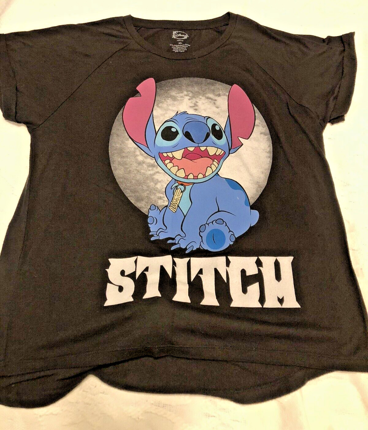 DISNEY Stitch Of LILO & Stitch Black Graphic Tshirt W… - Gem