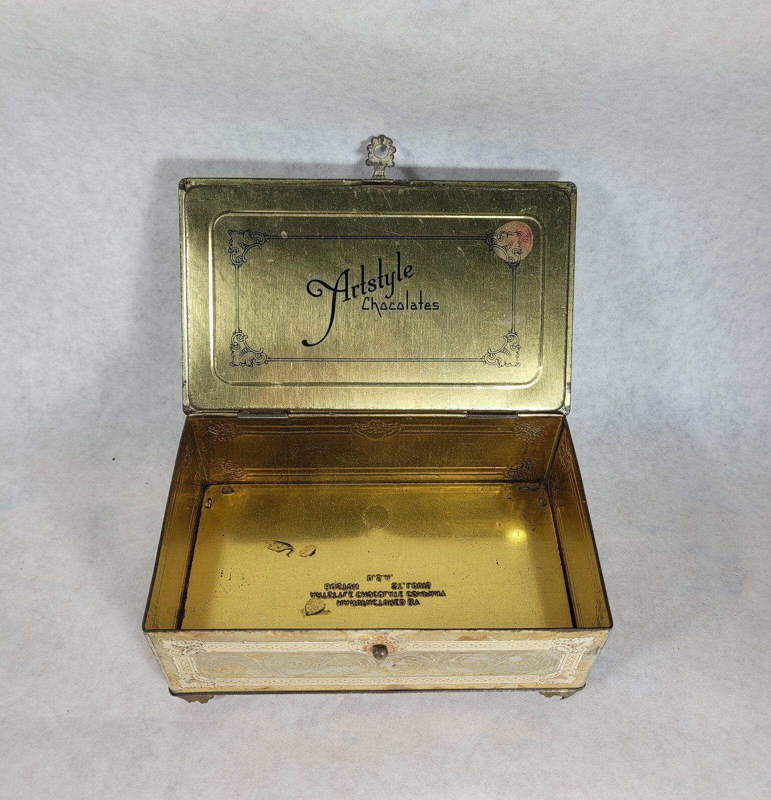 1900's Artstyle Chocolate CANDY METAL Tin"With Love to Mother" One ...