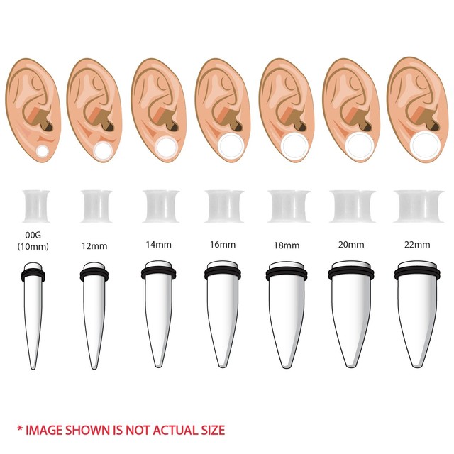 BodyJ4You 28PC Big Gauges Kit Ear Stretching 00G-22mm Taper Tunnel ...