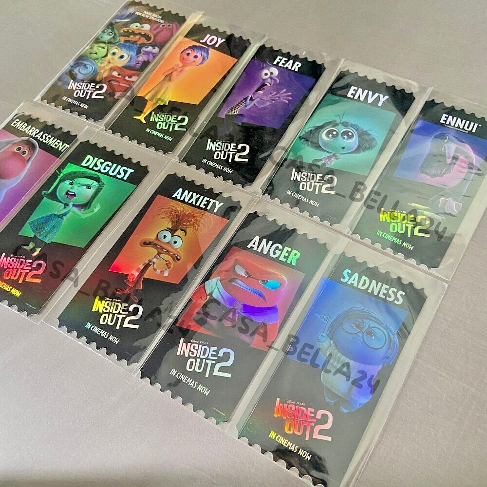 Inside Out 2 Disney Pixar Movie Ticket Collectible 2024 Set 10 pcs. SF ...