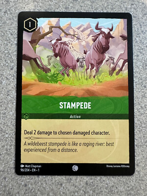 DISNEY LORCANA STAMPEDE THE LION KING 96/204 EMERALD THE FIRST CHAPTER ...