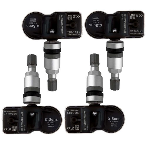 4 pre-programmed TPMS Sensors silber for Citroen C4 C-Zero tyre valve ...