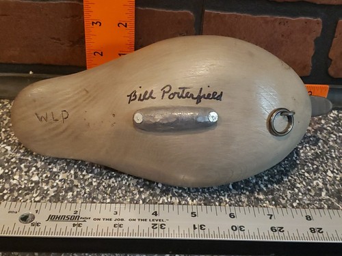 Bill Porterfield Vintage Glass Eye Wood Duck Decoy Hand Carved ...