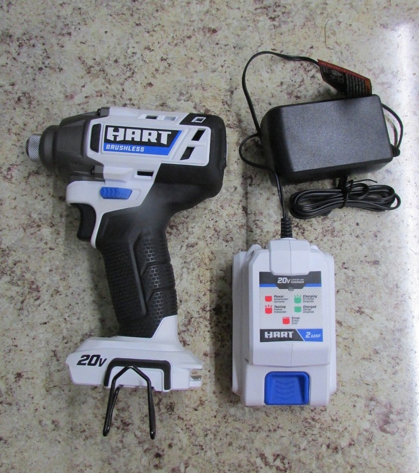 Hart 20v 1/2in Battery Powered Impact Wrench w/ 20v Battery + Charger ...