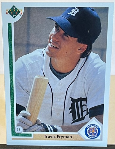 1991 Upper Deck Baseball TRAVIS FRYMAN Rookie Card RC Detroit Tigers ...