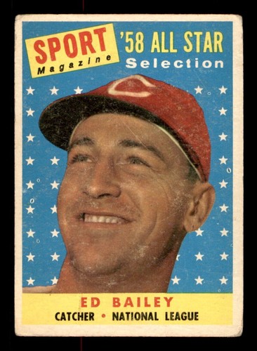 1958 Topps Baseball #490 Ed Bailey (All-Star) GD *e3 | eBay