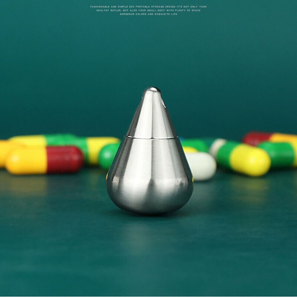 EDC Pill Case Capsule Medicine Outdoor Tool Organizer Pendant Necklace ...