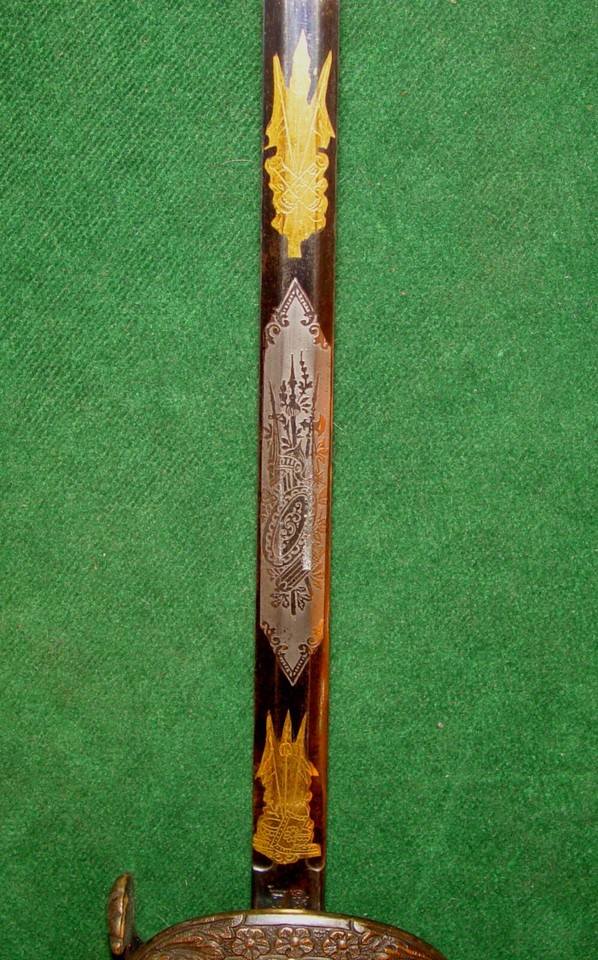 Imperial Prussian, Bavarian Diplomat Court Sword Fire Blue & Gold ...