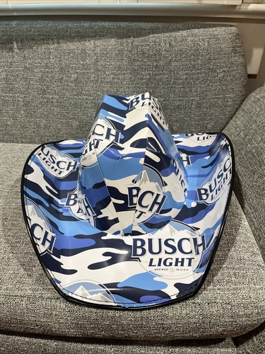 BUSCH LIGHT Cardboard Beer Box Cowboy Hat-One Size-Adult NEW FREE ...