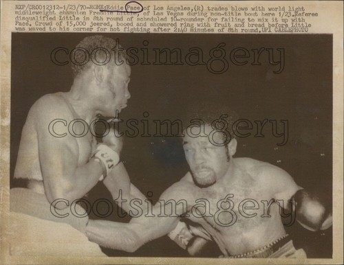 1970 Boxing Match Eddie Pace & Freddie Little Press Photo | eBay