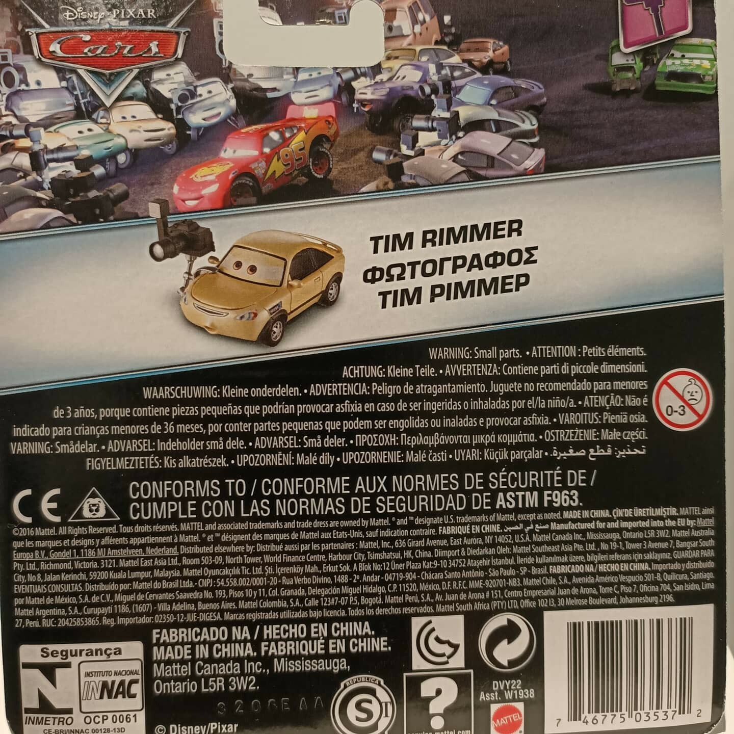 Disney Pixar Cars - Tim Rimmer Camera Car Original Official Diecast ...