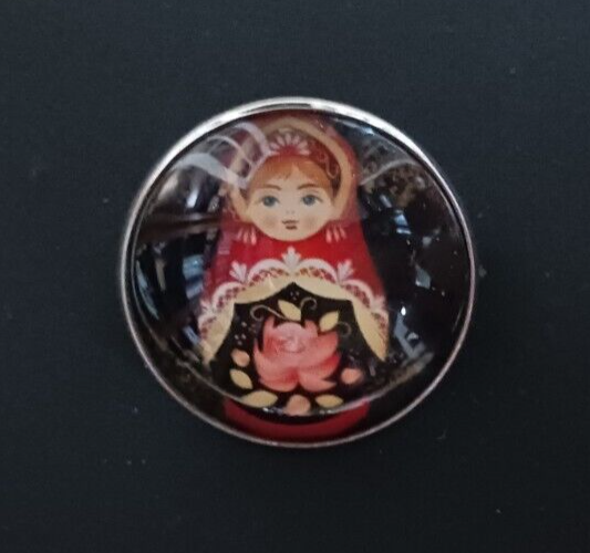 One Russian "Babushka" "Matreshka" brooch, pin. 1 inch | eBay