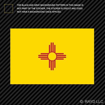 4" New Mexican Flag Sticker Decal Self Adhesive Vinyl state new mexico ...