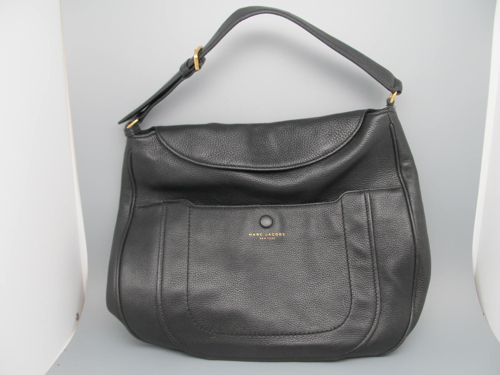 MARC JACOBS VINTAGE PEBBLE BLACK LEATHER SHOULDER HOB… - Gem