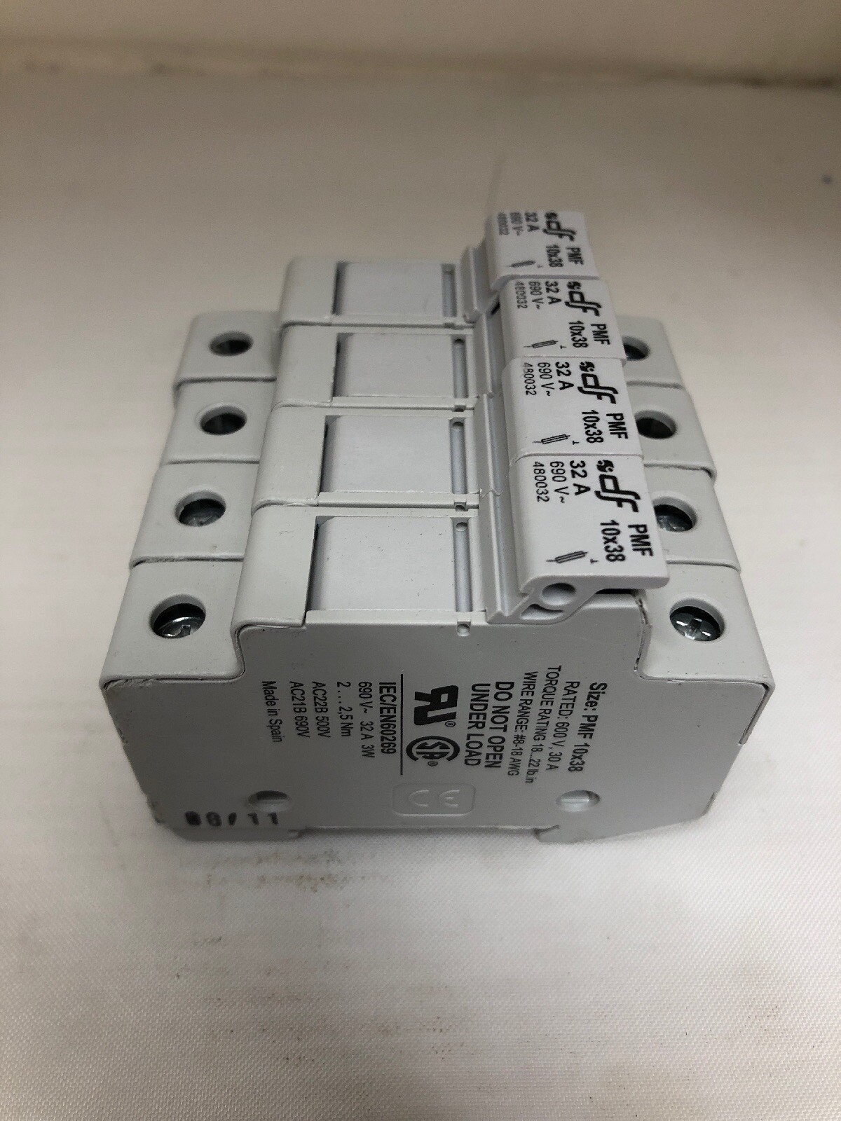 LOT OF 4 DF PMF 10x38 32A 690V FUSE HOLDER 480032 .Brand New. | eBay